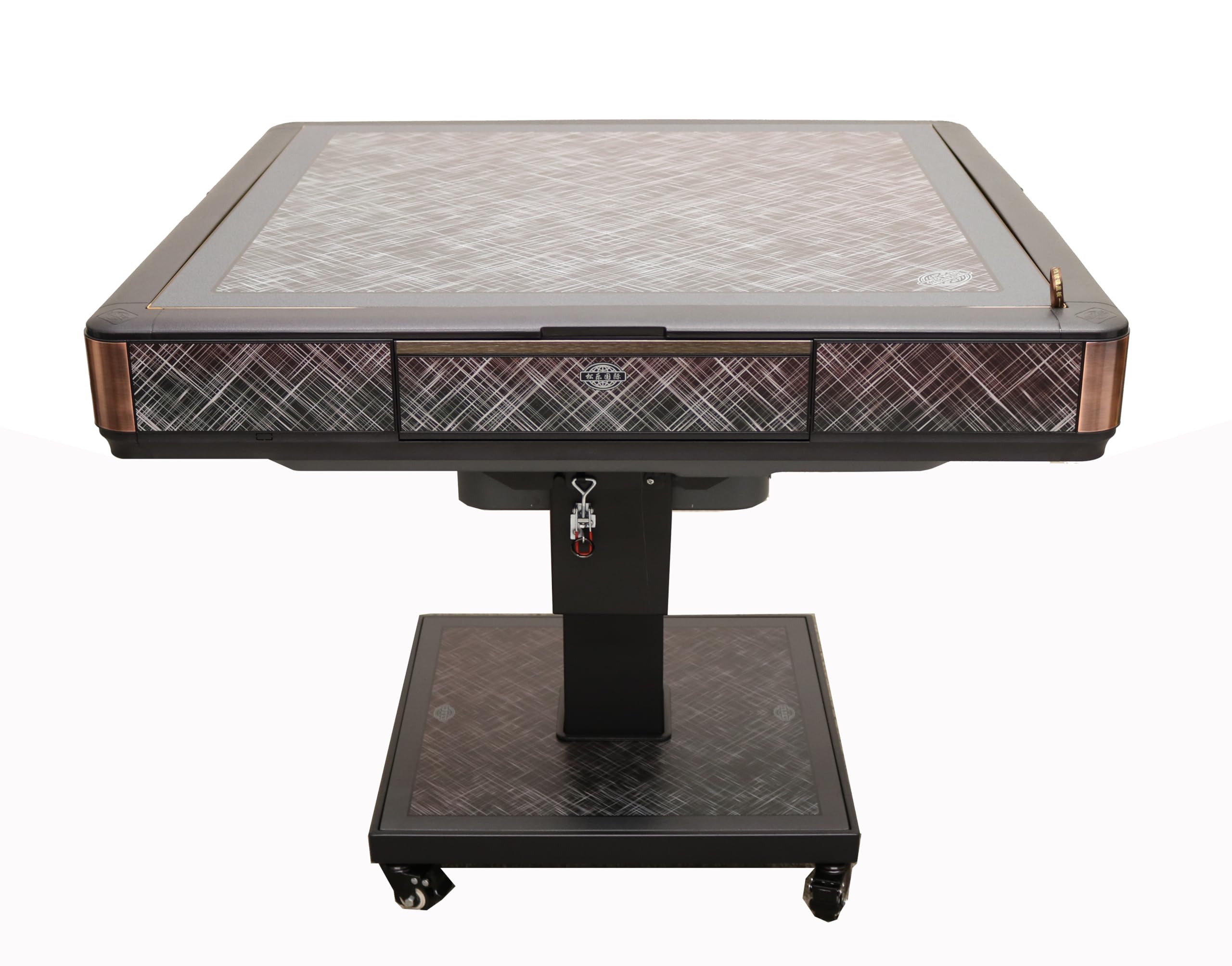 USA MJ Table 40mm Folding Automatic Mahjong Table with Wheels Drawers, Comes 2 Sets Tiles (Blue & Green) & 1 Table Dust Cloth Save Time Play More!! 40mm 中号麻將牌