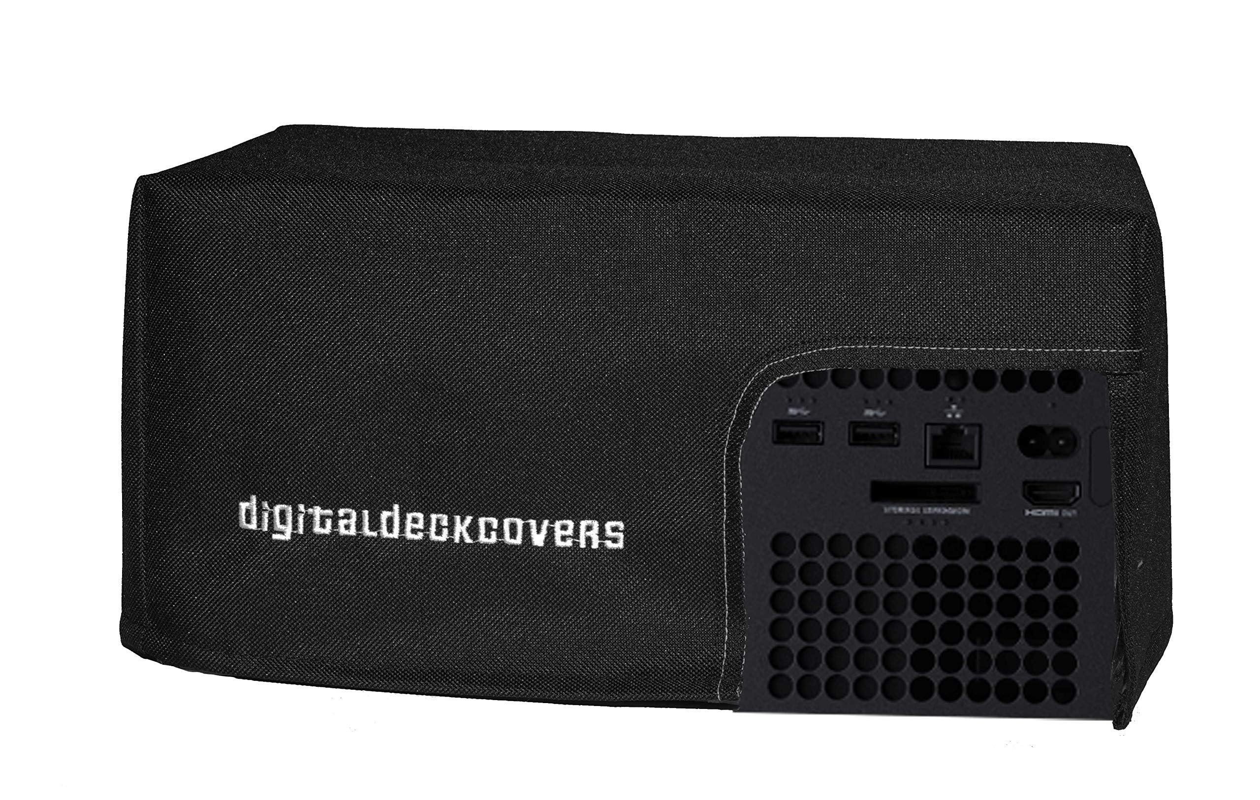 DigitalDeckCovers Dust Cover for XBox Series X (Horizontal) Gaming System Protector [Antistatic, Water Resistant, Premium Fabric, Black]