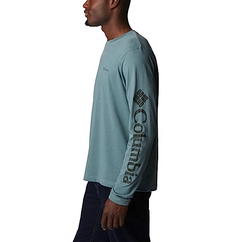 Columbia Men's Thistletown Hills Long Sleeve Logo Tee, Metal, Large