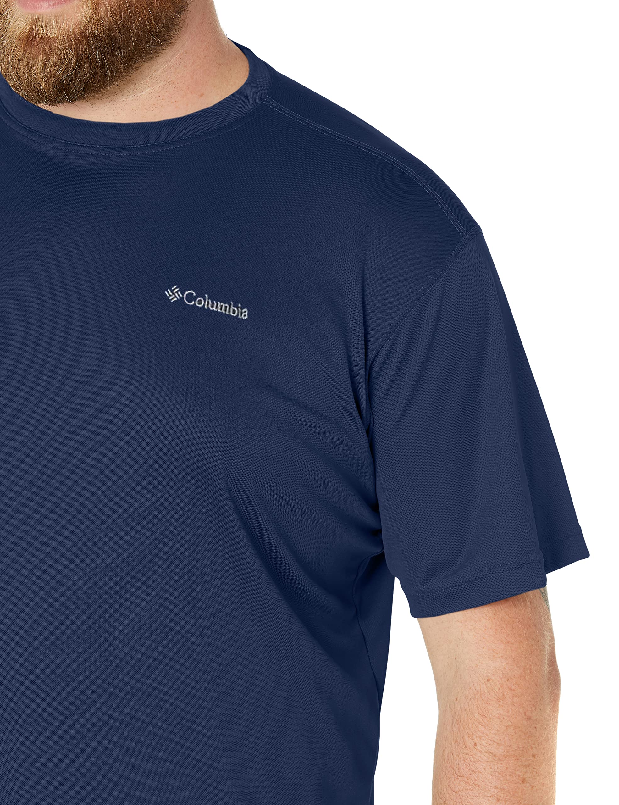 Columbia Men's Meeker Peak Short Sleeve Crew, Collegiate Navy, XX-Large