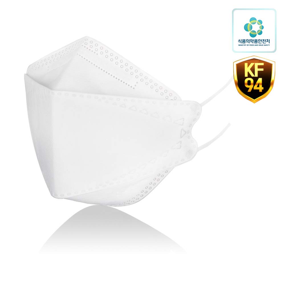 CO&BO [Pack of 10] Well-Being Hygiene KF94 Face Masks WK-950 White [Individually Packaged] - Made In Korea