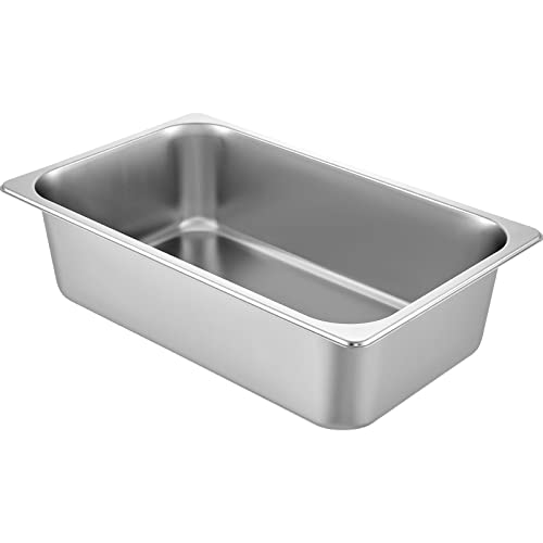 WWDOLL Hotel Pan 6“ Deep Steam Table Pan Full Size 21 Quart Pack of 6 Stainless Steel Steam Table Pan