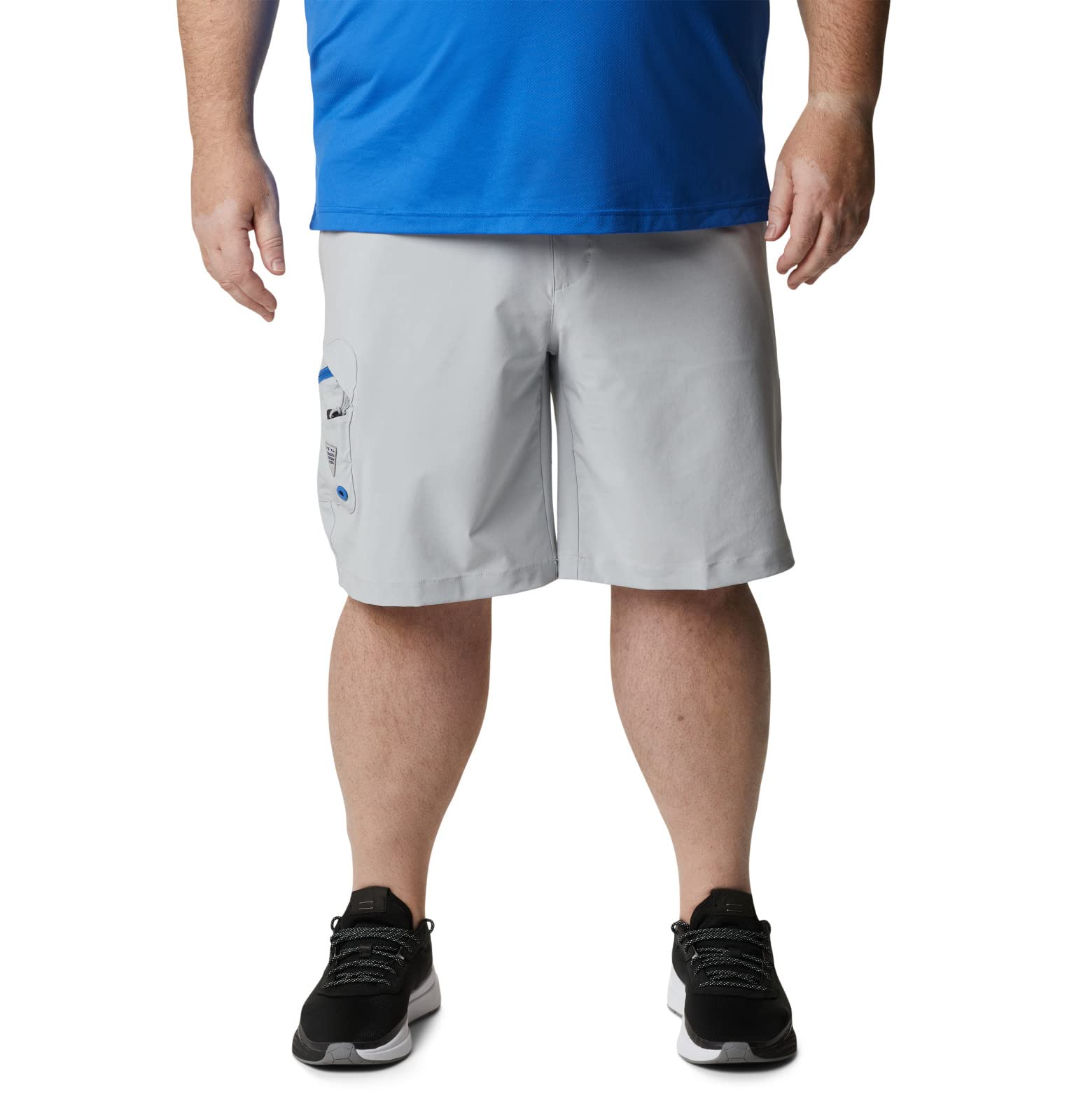 Columbia Men's Terminal Tackle Short, Cool Grey/Vivid Blue, 36