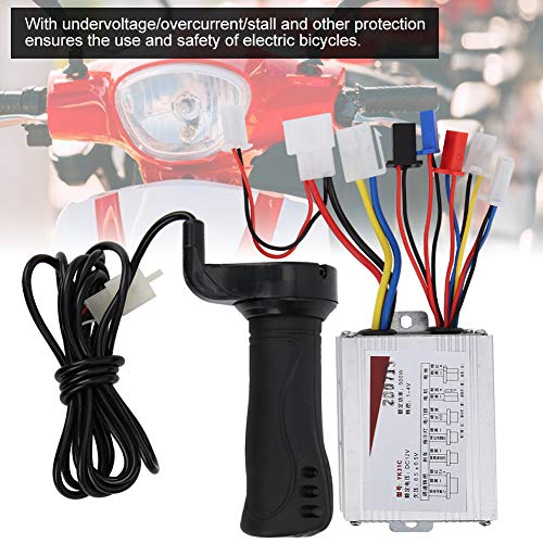 Dilwe Throttle Grip, 12V 500W Speed Controller Throttle Grip Set Accessory for Electric Bicycle Scooter E Bike