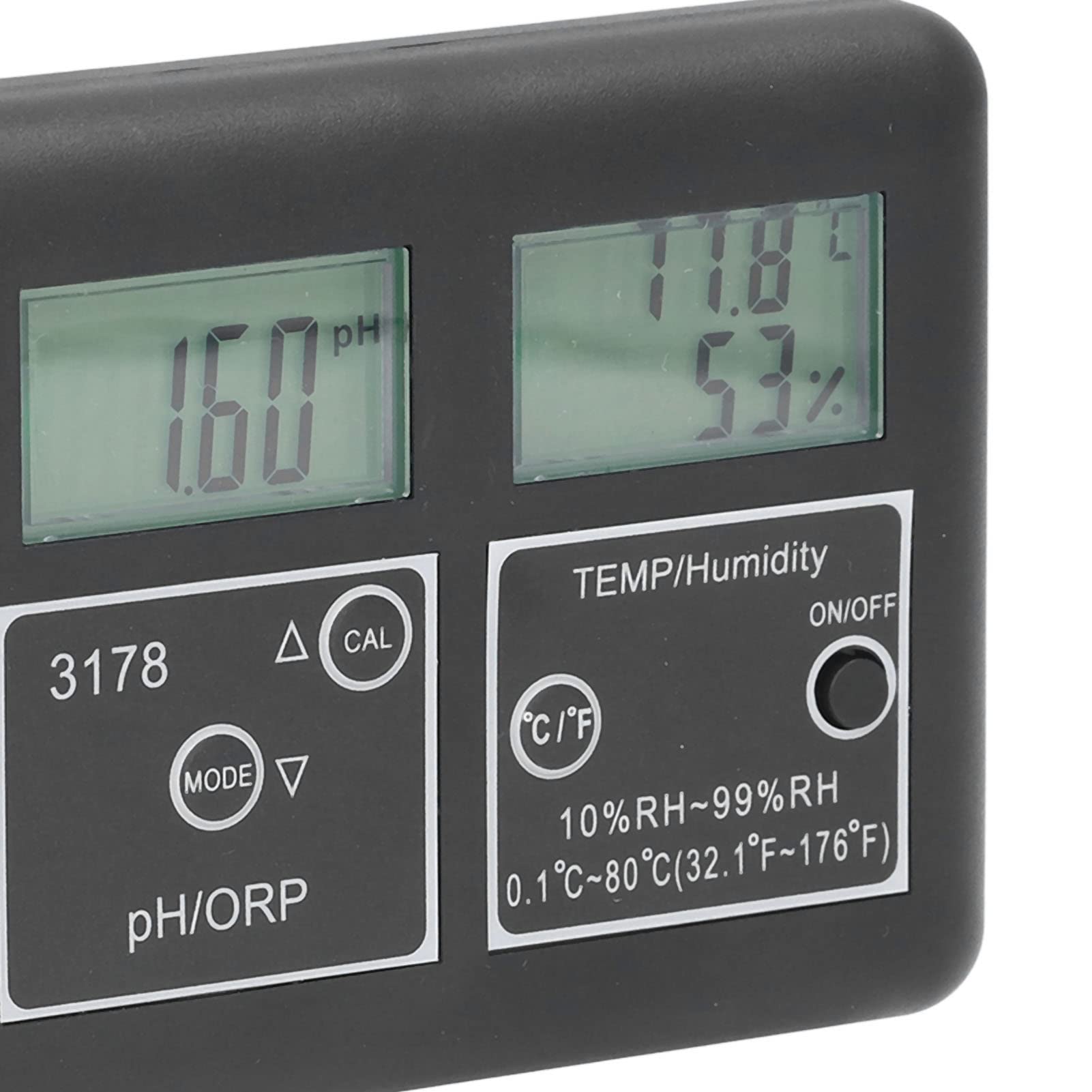 EVGATSAUTO Water Test Meter, Display 3 Results PH ORP EC TDS CF 7 in 1 Test Water Quality Monitor for Mining Agriculture Glassfish Pond (US Plug 110V)