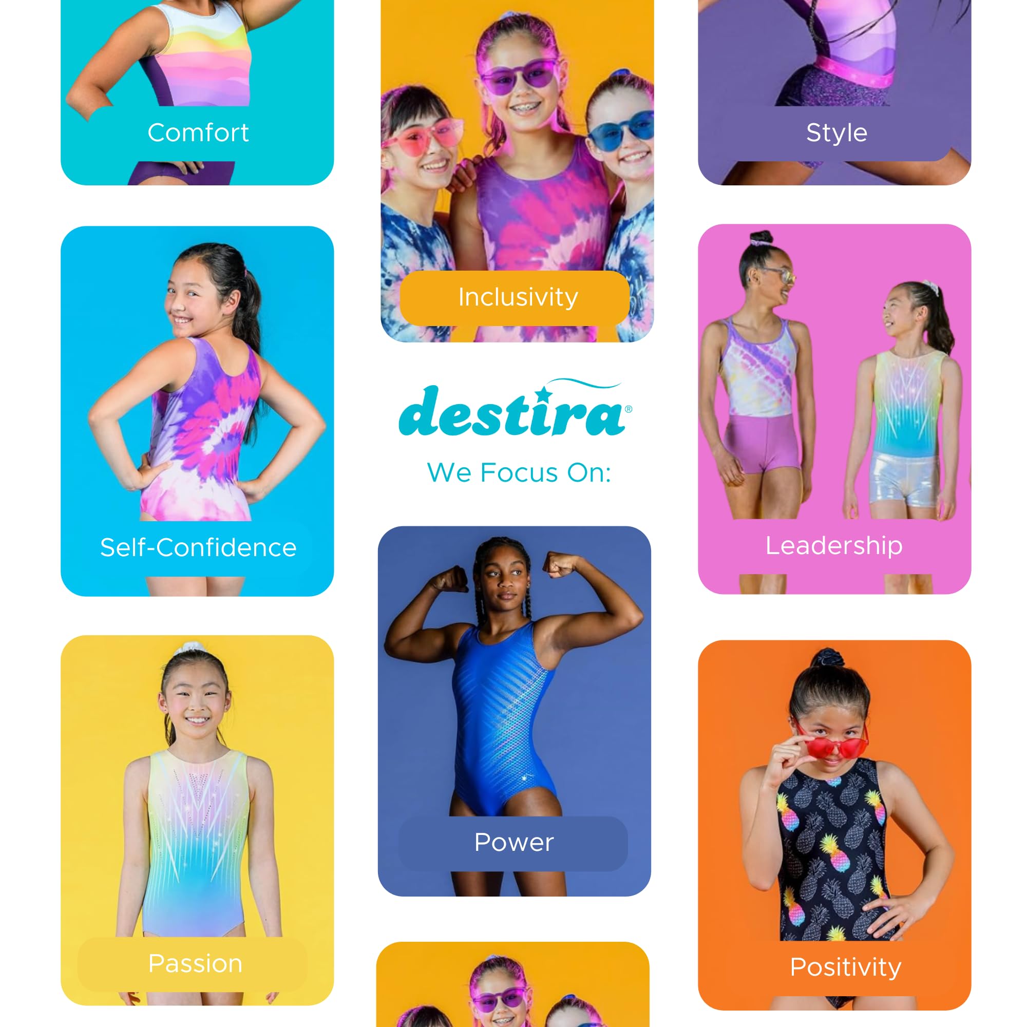Destira Gymnastics Leotard for Girls, Crystal Ribcage Black Skeleton Halloween Costume, Child Medium (8)