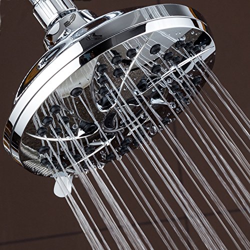 High Pressure 6-inch / 6-Setting Premium Rain Shower Head by AquaDance for the Ultimate Shower Spa Experience! Officially Independently Tested to Meet Strict US Quality & Performance Standards!