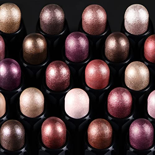 LUXAZA 6PCS Eyeshadow and Eyeliner Pen,Matte And Shimmer Cream Eyeshadow Pencil Crayon,Champagne Rose Pink Eye Brightener Stick,Waterproof Long Lasting Highlighter Makeup Stick