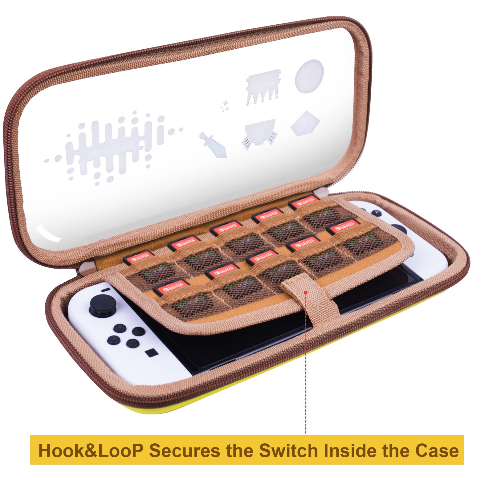 DOBE FOMIS ELECTRONICS Carrying Case for Nintendo Switch/Switch OLED Portable Cute Storage Switch Travel Case with Protective Hard Shell 10 Games Card Slots for Console & Accessories