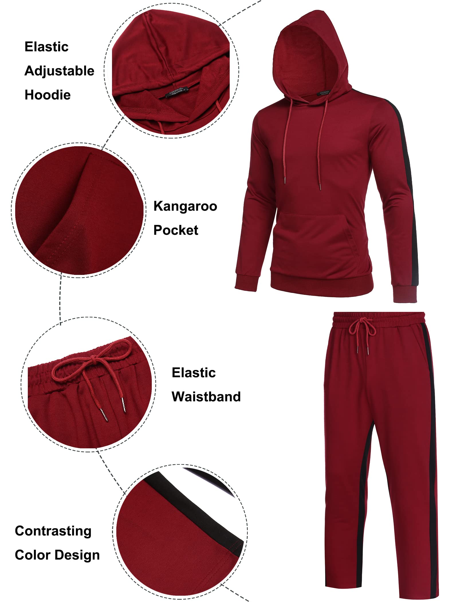 COOFANDY Men Sweatsuits 2 Piece Hoodie Tracksuit Casual Comfy Camo Jogging Suits