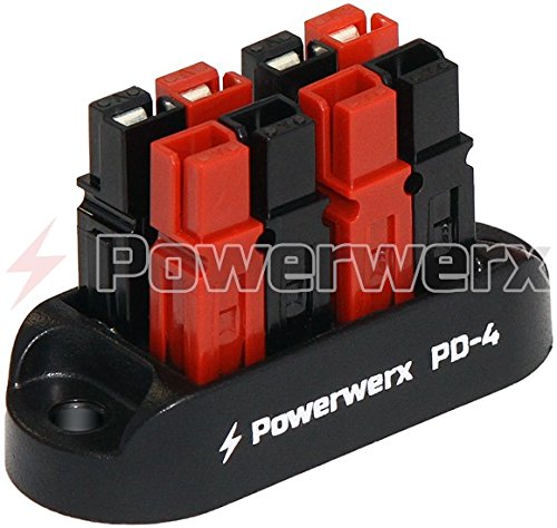 Valley Enterprises Powerwerx 4 Position Power Distribution Block for use with Anderson Power Connectors 15/30/45 Amp PD-4