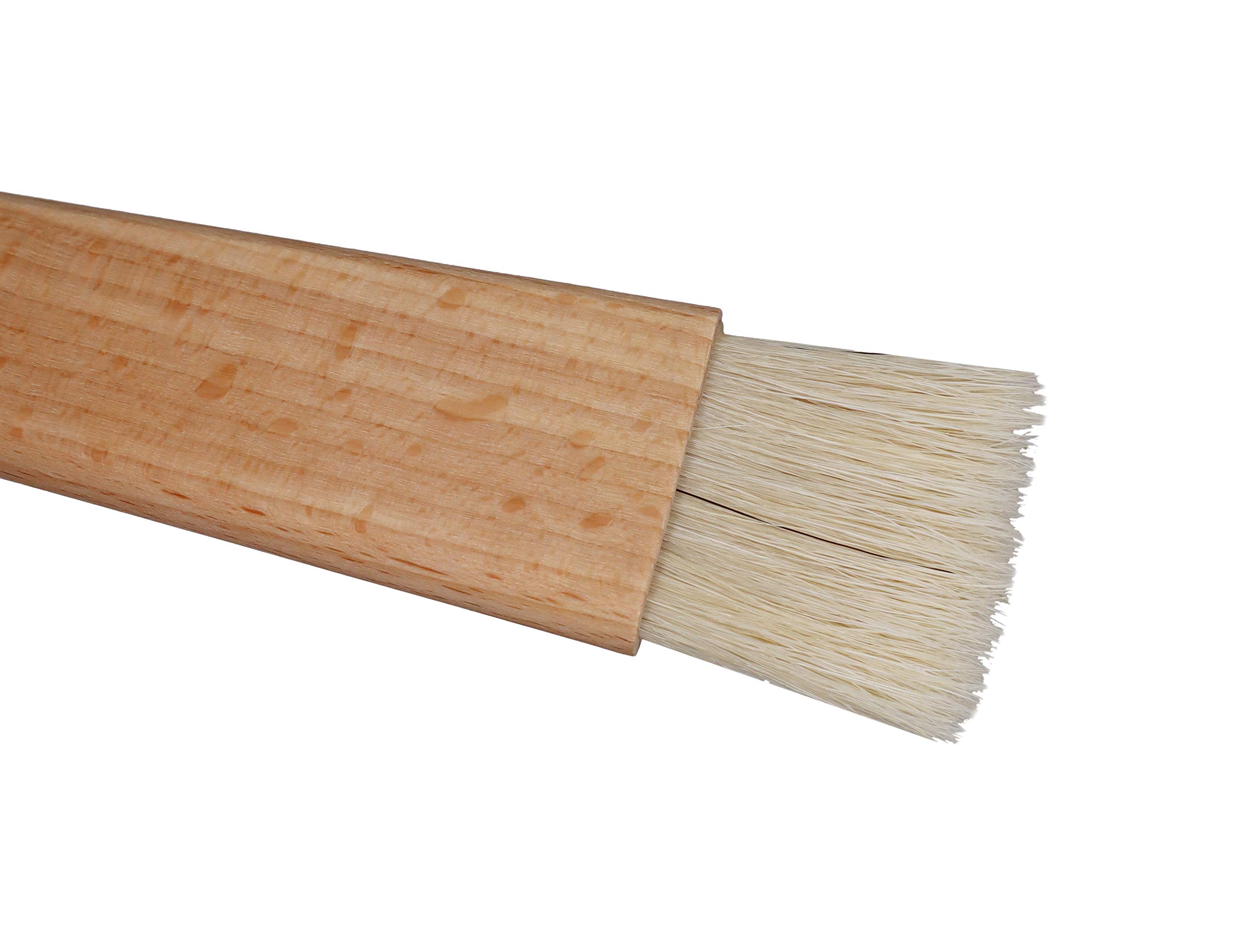 Exceliy 2 Sets Pastry Brushes with Wooden Handle Natural Bristles for Basting Spreading Butter Oil in Barbecue Baking Kitchen Cooking