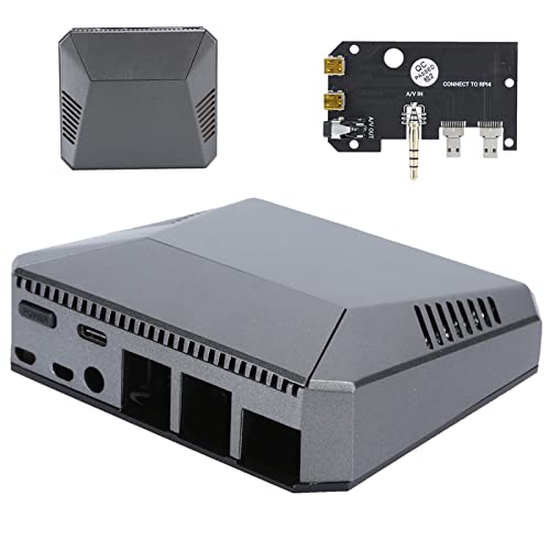 for Raspberry Pi Aluminum Alloy Case, for Raspberry Pi 4B Case Power Shutdown for Raspberry Pi 4B
