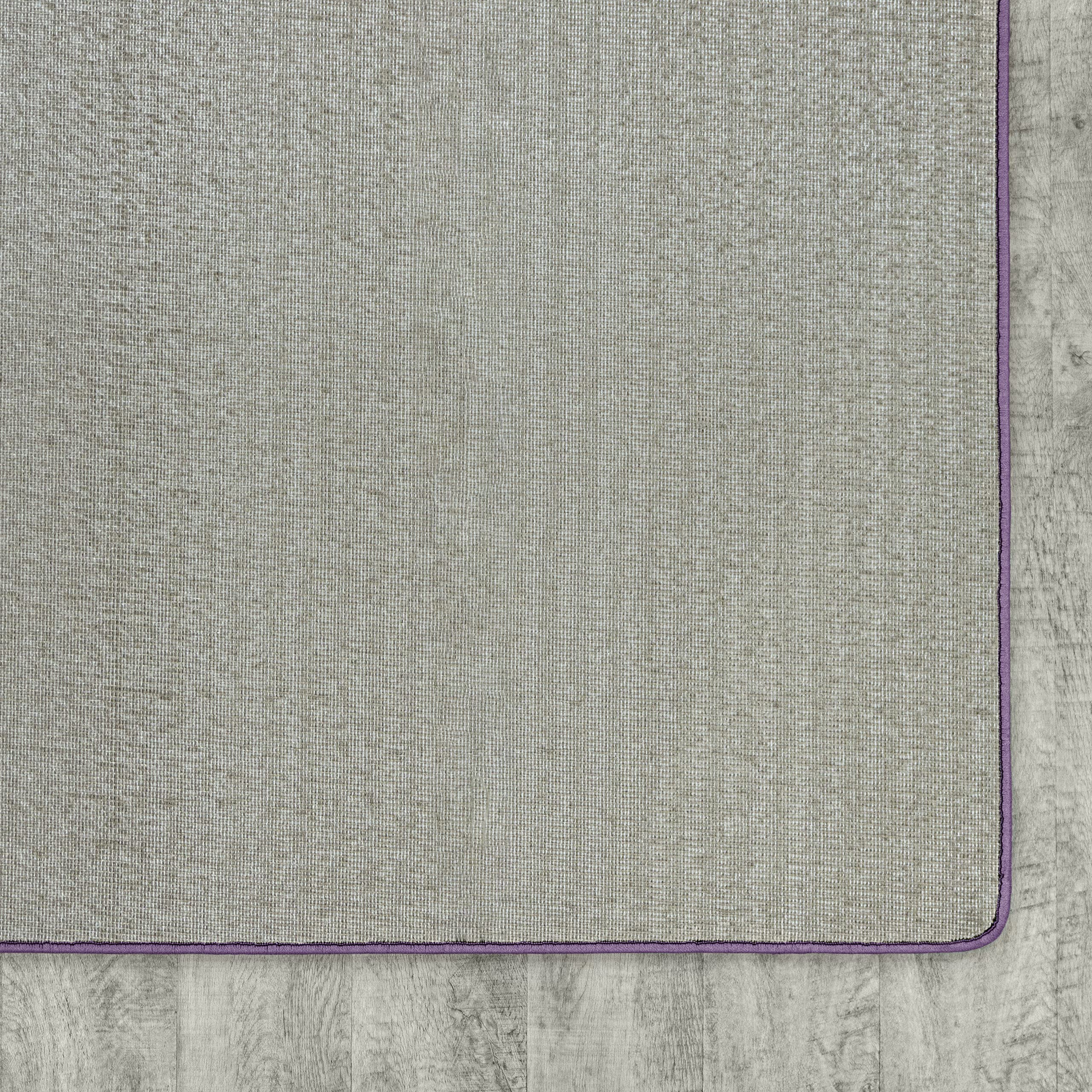 Joy Carpets Endurance Solid Colored Area Rug in Color Purple, 12' x 6'