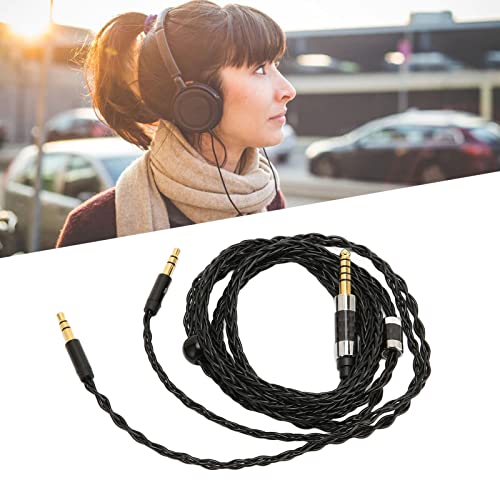 KOSDFOGE Silver Plated Copper Wire Headphone Cable 8 Core Balanced 4.4mm to Dual 3.5mm Silver Plated Earphone Cable Replacement