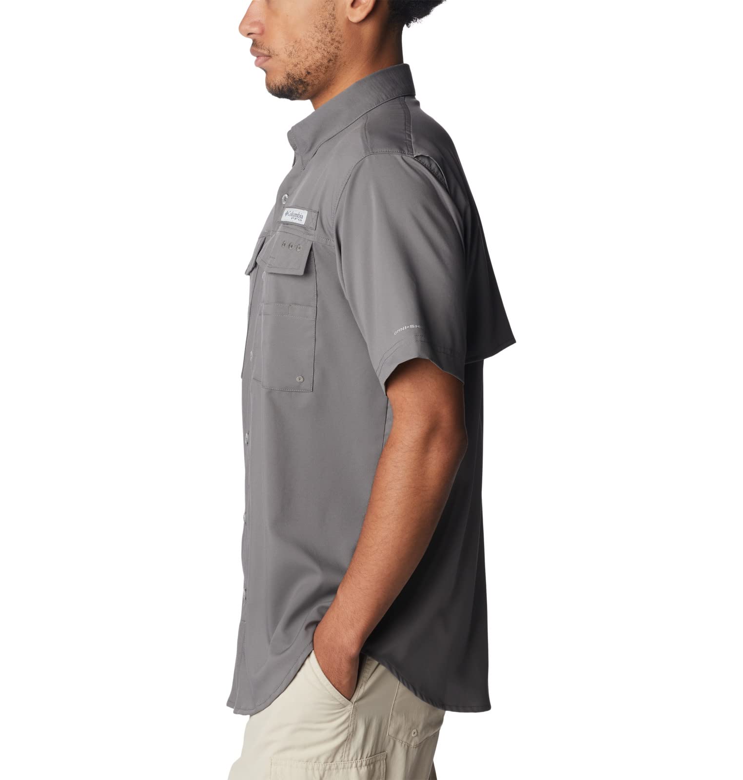 Columbia Men's Big & Tall Blood and Guts IV Woven Short Sleeve, City Grey, 2X B&T
