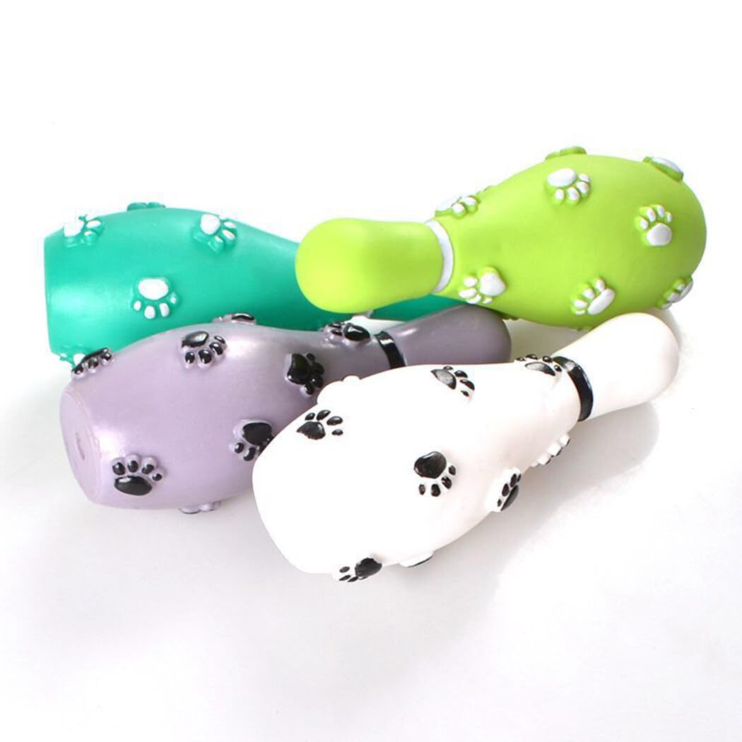 Interactive Puppy Dental Health Bowling Pin Chew Toy for Dogs