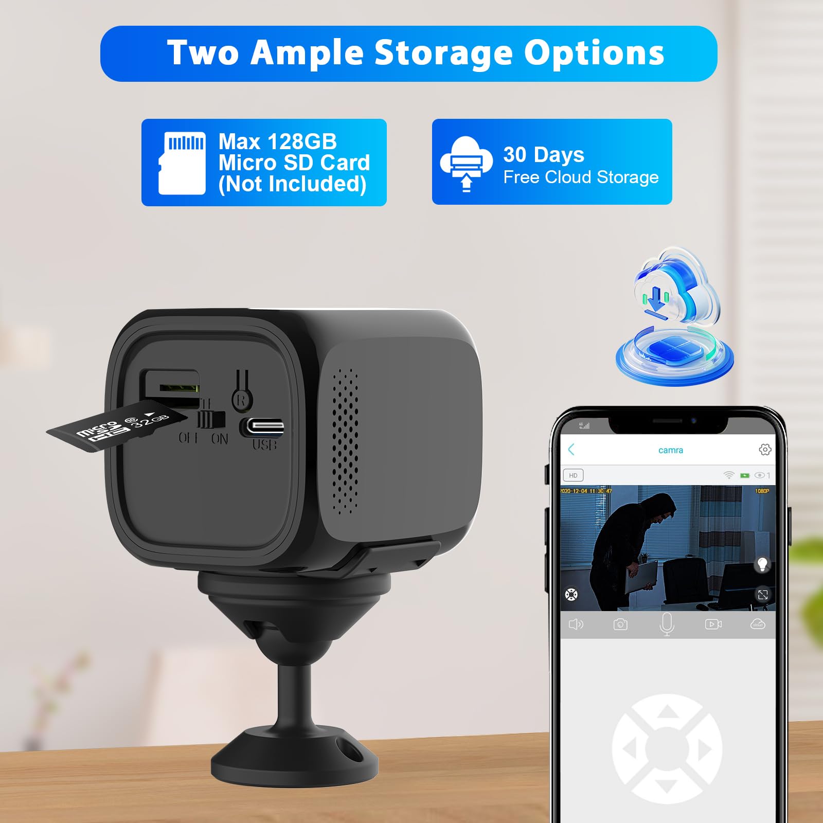 FUVISION Security Camera Outdoor, 2K WiFi PTZ Camera with 360° View, Home Video Surveillance Waterproof Camera with Two-Way Audio, Motion Detection & Siren, Auto Tracking, 24/7 SD Storage