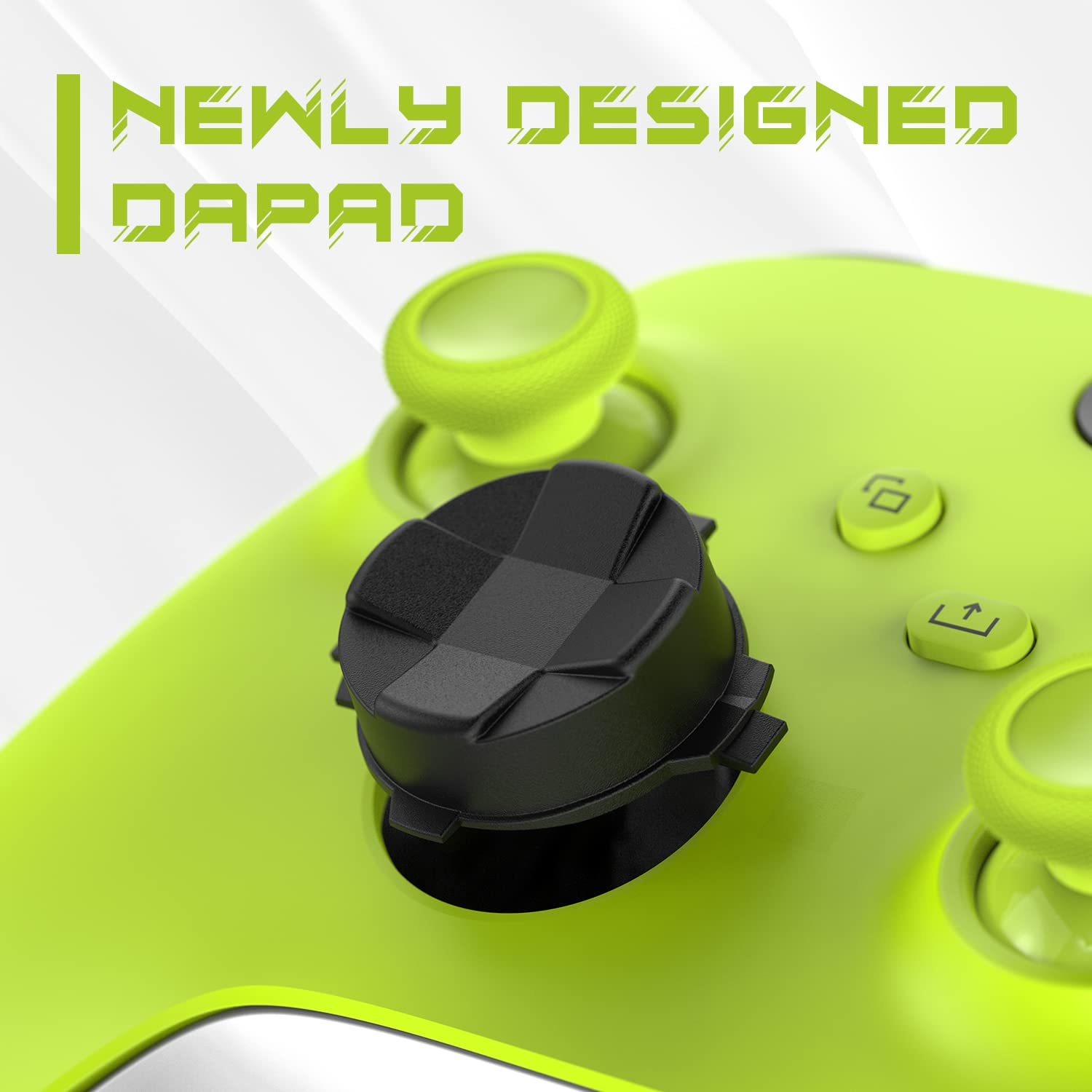 fuxinya Wireless Controller Wireless PC Gamepad with 2.4GHZ Wireless Adapter Compatible With Xbox Series X/S、Xbox One、Windows 10/11(Electric Volt)