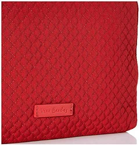 Vera Bradley Women's Microfiber Wristlet With RFID Protection, Cardinal Red, One Size