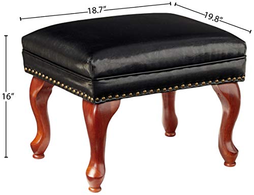 Coaster Furniture Wing Back Button Tufted Accent Chair and Ottoman Black and Espresso 900262