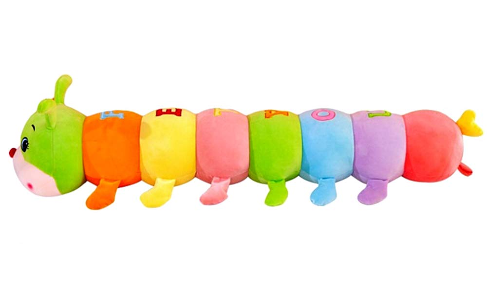 Multicolor Caterpillar Stuffed Animal Big Hugging Pillow Cute Plush Soft Pillow Doll,Giant Plush Toy,Gifts for Girl Boy Babies Birthday (27.5inch/70cm)