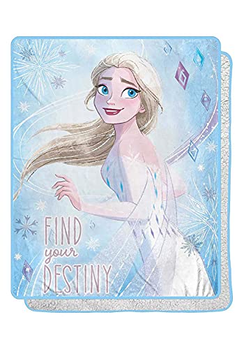 Northwest Frozen Silk Touch Sherpa Throw Blanket, 40" x 50", Magical Destiny