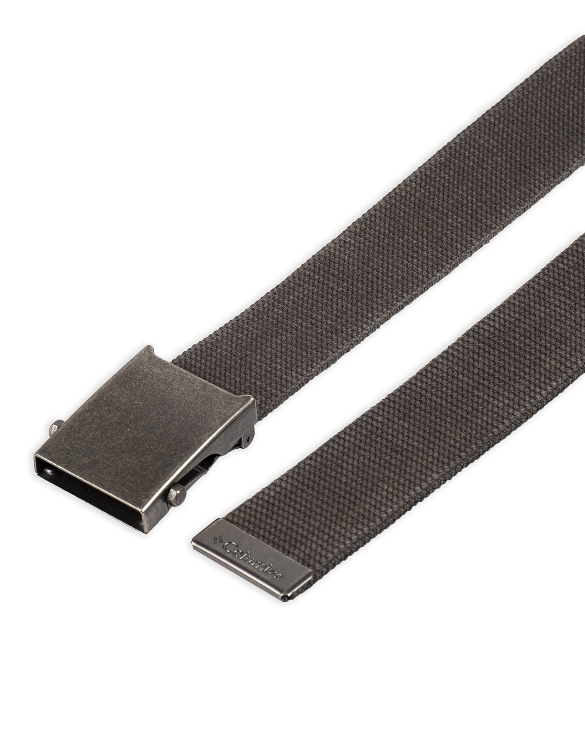 Columbia Unisex-adult Military Web Belt-Adjustable One Size Cotton Strap and Metal Plaque Buckle