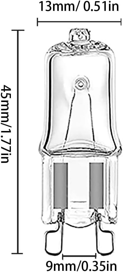 G9 Halogen Light Bulb 100W 120V T4 JD Type - Warm White Dimmable 2-Pin Base for Chandeliers Pendants Microwave Ovens Bathroom Lighting and More - Feit Electric Compatible Xenon Enhanced (10 Pack)