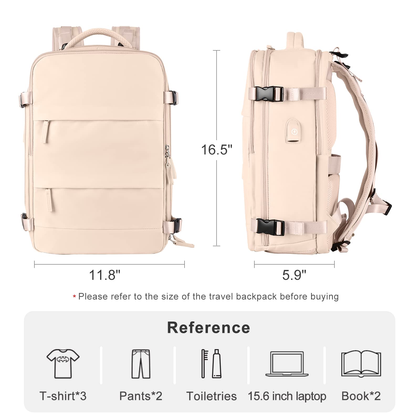 coofay Carry On Backpack Flight Approved Personal Item Travel Backpack For Women Airline Approved Waterproof Sports Luggage Backpack Casual Daypack Small Hiking Backpack