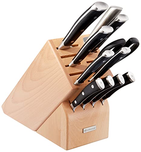 WÜSTHOF CLASSIC IKON Twelve Piece Knife Block Set | 12-Piece German Knife Set | Precision Forged High Carbon Stainless Steel Kitchen Knife Set with 15 Slot Wood Block – Model