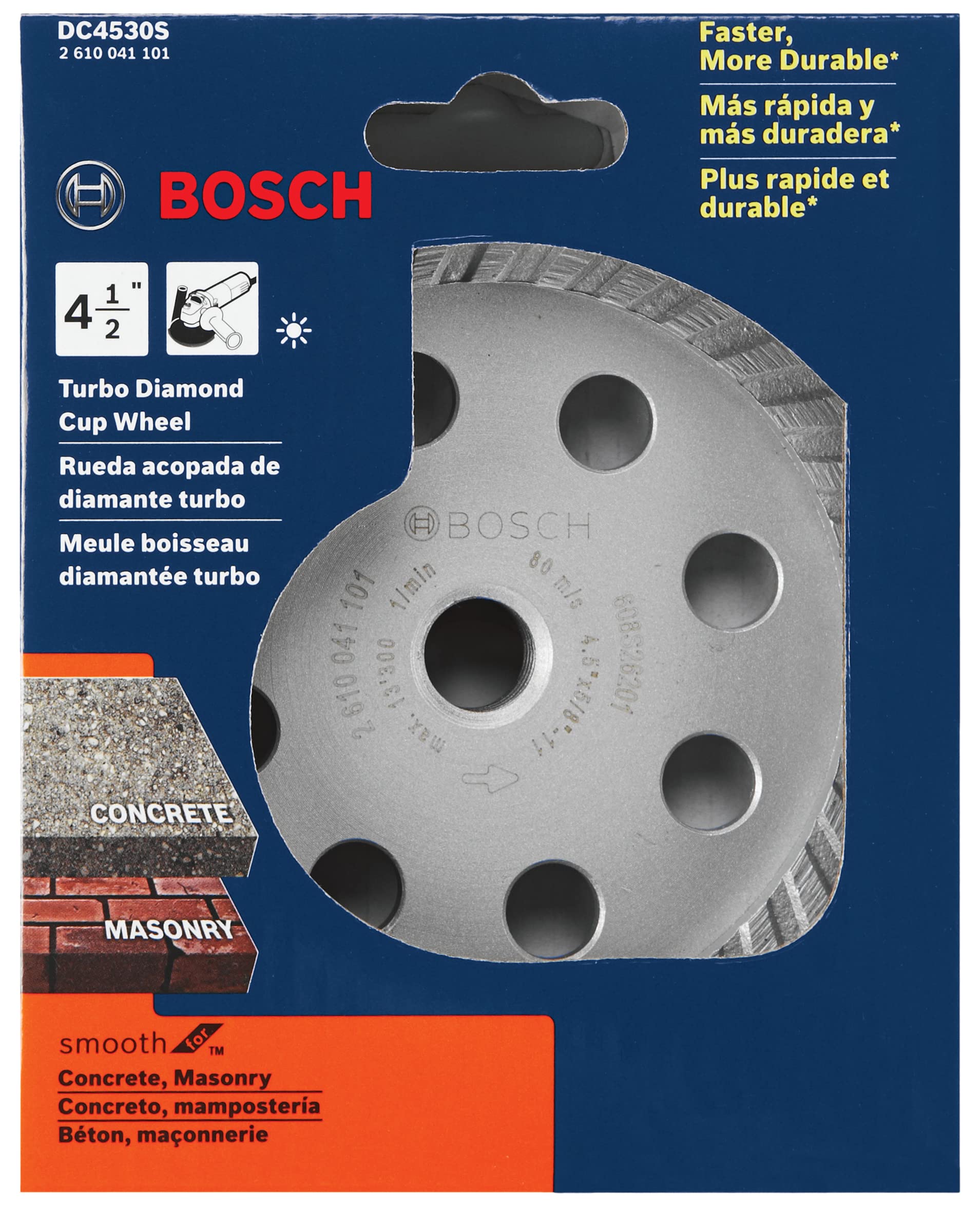 Bosch DC4530S 4-1/2 In. Turbo Diamond Cup Wheel