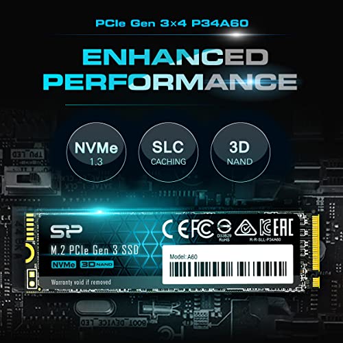 Silicon Power 256GB NVMe M.2 PCIe Gen3x4 2280 SSD (SP256GBP34A60M28)