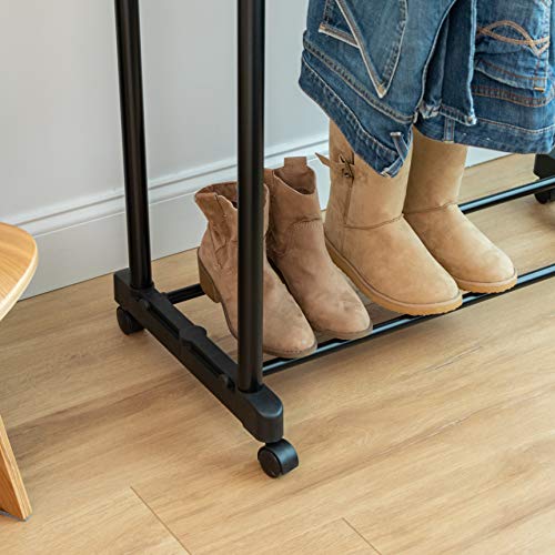 IRIS USA Adjustable and Extendable Double-Rod Clothes Garment Rack