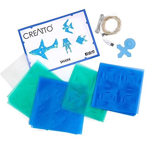 Thames & Kosmos Creatto: Shimmer Shark & Ocean Pals Light-Up Craft Puzzle from