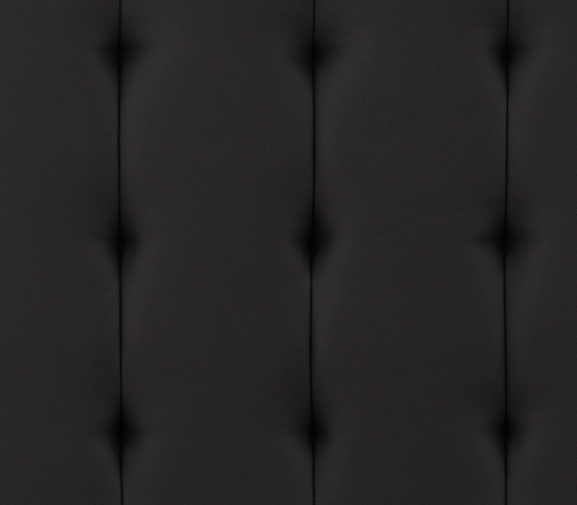DHP Emily Upholstered Platform Bed with Modern Vertical Tufted Headboard, No Box Spring Needed, King, Black Faux Leather