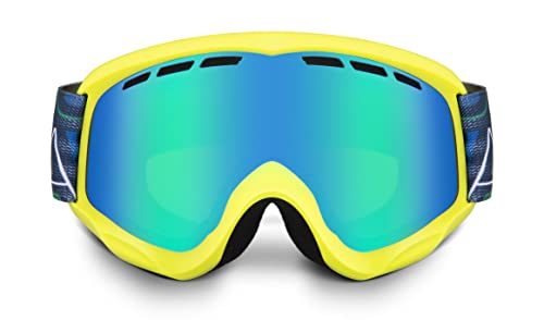 Columbia Unisex Kid's Snow Goggles SNOWCATION - Typo Green/White with Green Ion Lens