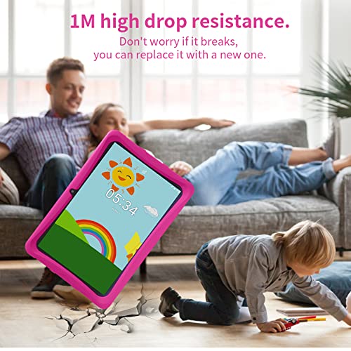 Tablet 10 inch Android 11 Tablet for Kids 2023 Latest Update Processor with3GB+64GB Storage, Dual Cameras, WiFi, Bluetooth, GPS, 512GB Expansion Support, IPS 2.5D (G+G) Full HD Display(Pink)