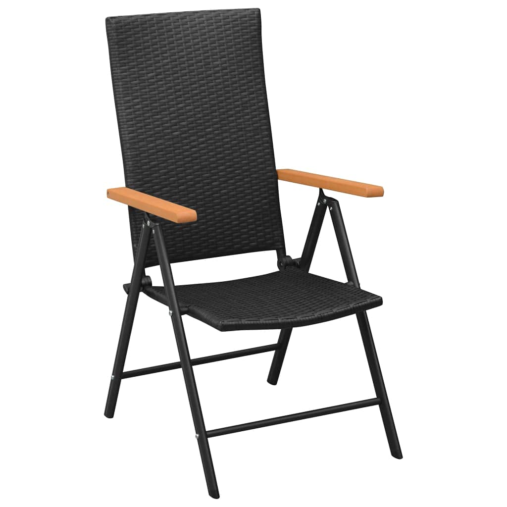 vidaXL Patio Dining Set 7 Piece Garden Dinner Dinette Table Chair Balcony Backyard Terrace Outdoor Home Decor Seating Furniture Black and Brown