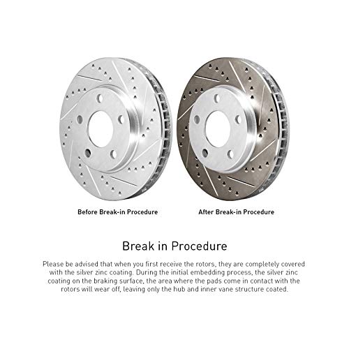 R1 Concepts Front Brakes and Rotors Kit |Front Brake Pads| Brake Rotors and Pads| Optimum OEp Brake Pads and Rotors| Hardware Kit|fits 2007-2015 Mazda CX-9