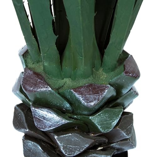 Pure Garden Giant Agave Fake Plant - 52-Inch Faux Succulent with Pot - Artificial Trees Blend Southwestern Style with Modern Home Decor
