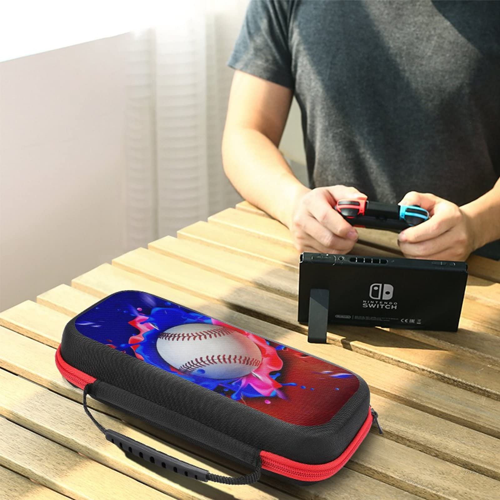 GADZILLE Switch Carrying Case Compatible with Nintendo Switch Baseball Switch Game Case with 20 Games Cartridges Hard Shell Travel Carrying Case for Nintendo Switch Console & Accessories
