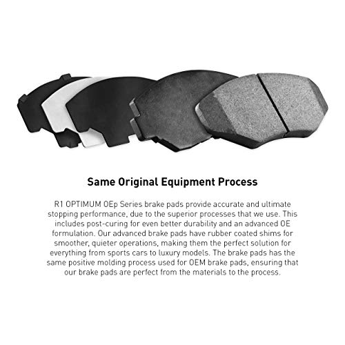 R1 Concepts Rear Brakes and Rotors Kit |Rear Brake Pads| Brake Rotors and Pads| Optimum OEp Brake Pads and Rotors -1PC.54020.04