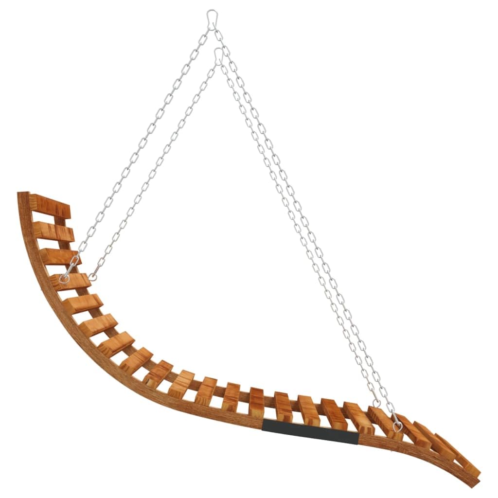 vidaXL Swing Bed, Patio Swing Chair, Hanging Daybed, Outdoor Swing Seat for Patio Garden Backyard Balcony Porch Lawn Deck, Solid Bent Wood