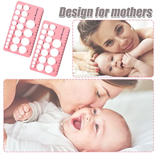 Silicone Nipple Ruler, Nipple Ruler for Flange Sizing Measurement Tool,Soft Flange Size Measure for Nipples, Breast Flange Measuring Tool Breast Pump Sizing Tool - New Mothers Musthaves(Pink)