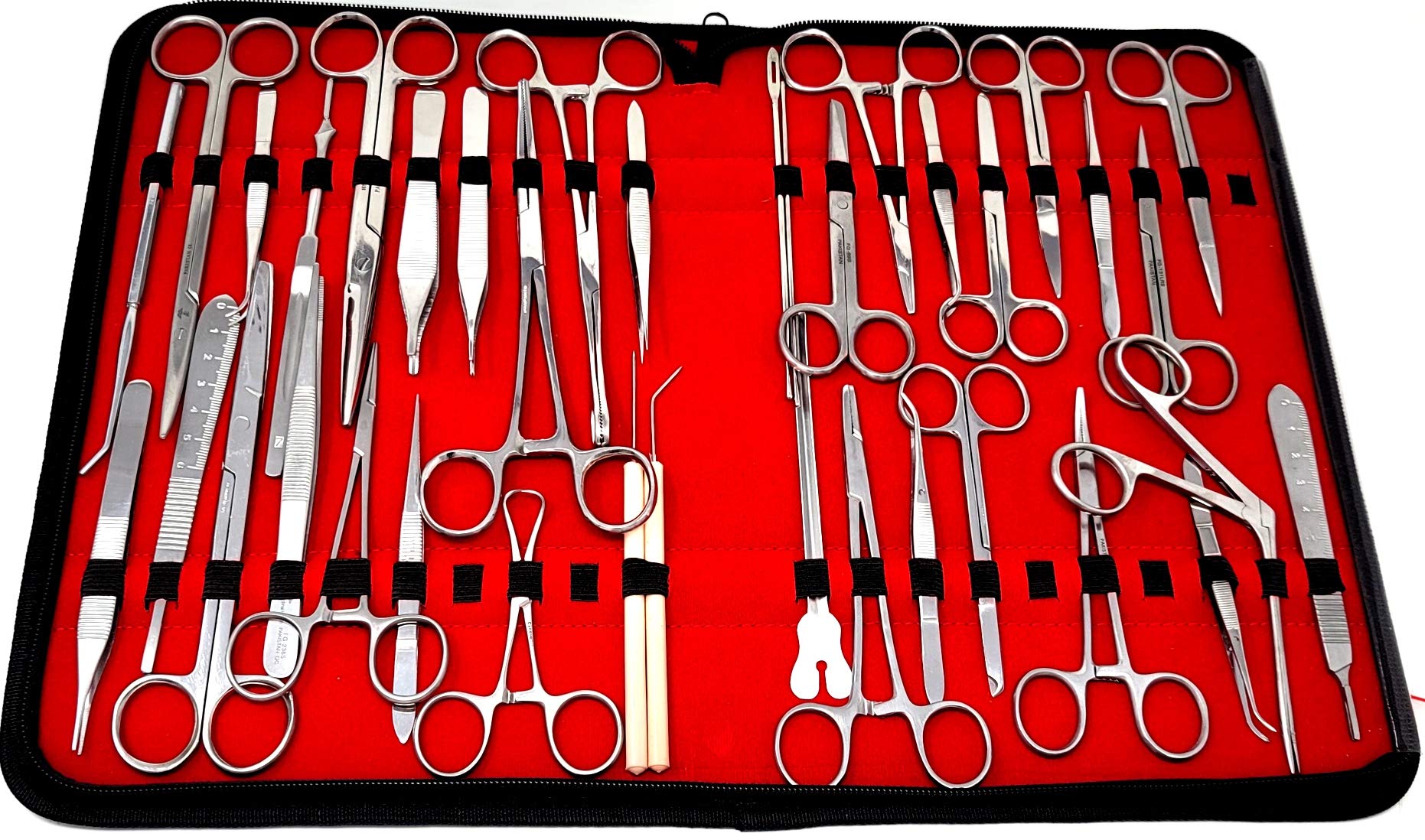 Premium A2ZSCILAB 157 Pieces Instruments Kit Veterinary Scissors Forceps Needle Holders Scalpel Handle, Stainless Steel All in One