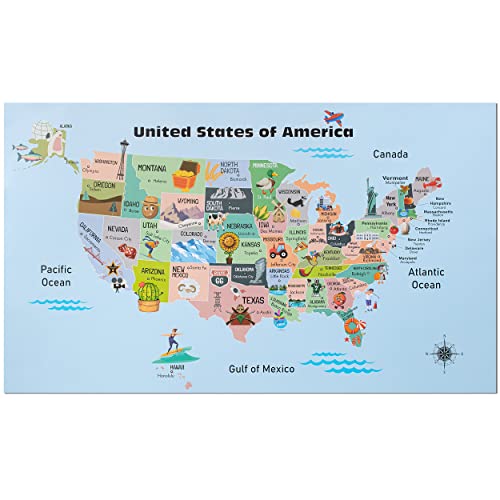 Mr. Pen- United States Map for Kids, 14.5āx 24.6ā, Us Map for Kids Learning, Map of Usa, Wall Maps, Usa Map Poster, Map of the United States, Kids Map United States, Maps for Kids of The United States