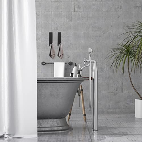DOITOOL 5pcs Kitchen Towel Clo Universal Stainless Hooks Shower Over Long Punch Coat Hats Hangers Frameless Clothing Hanger Door Room Bathroom Extended Steel Storage Cabinet Hook Back