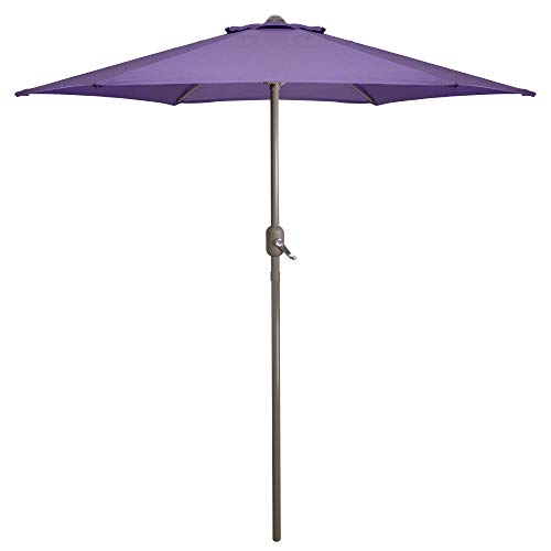 Northlight 7.5ft Outdoor Patio Market Umbrella with Hand Crank, Purple