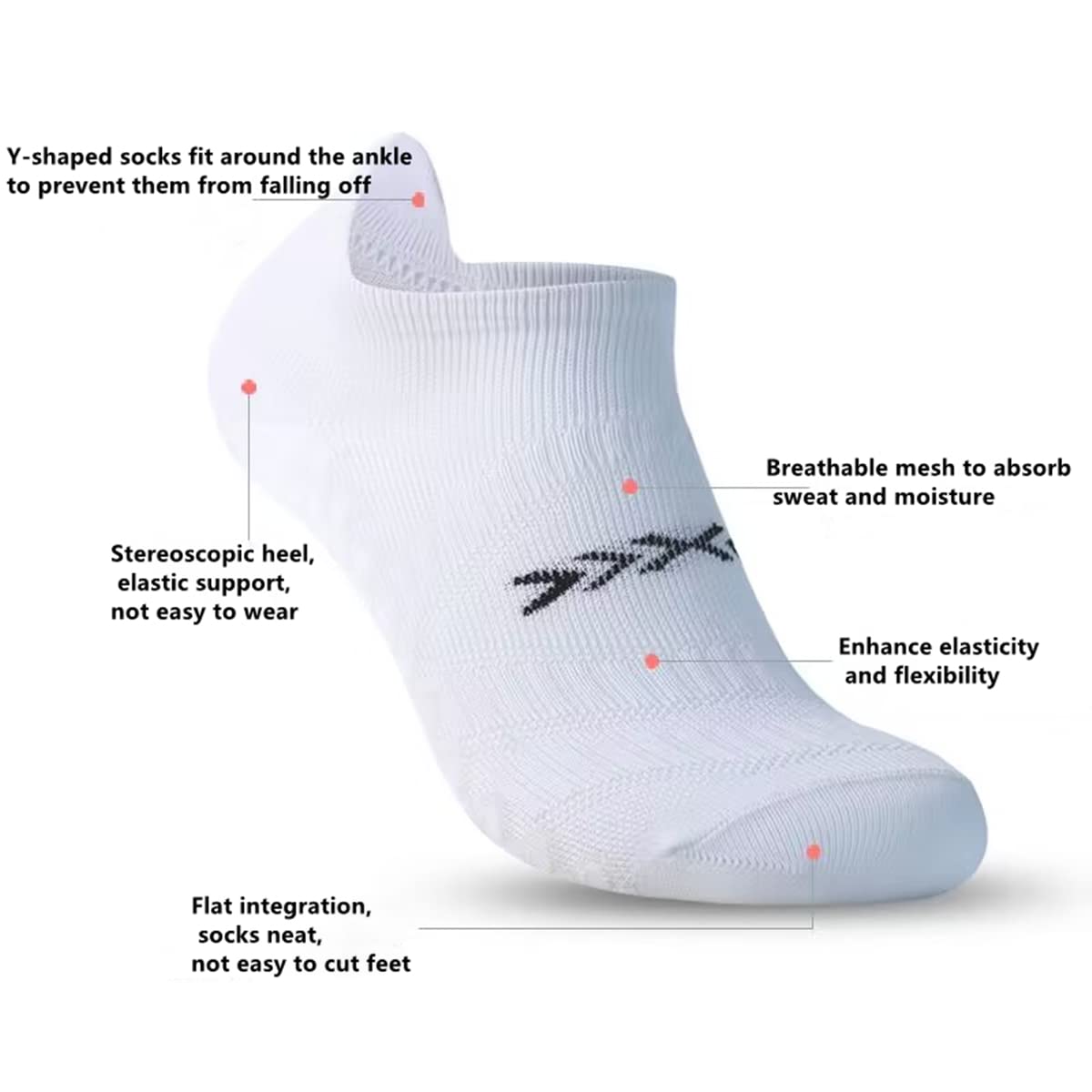 FESIMNUCV socks for men and Women 7Pairs,Low Cut Compression Running Sock with Ankle Support (as1, alpha, l, x_l, regular, regular, 7 colors)